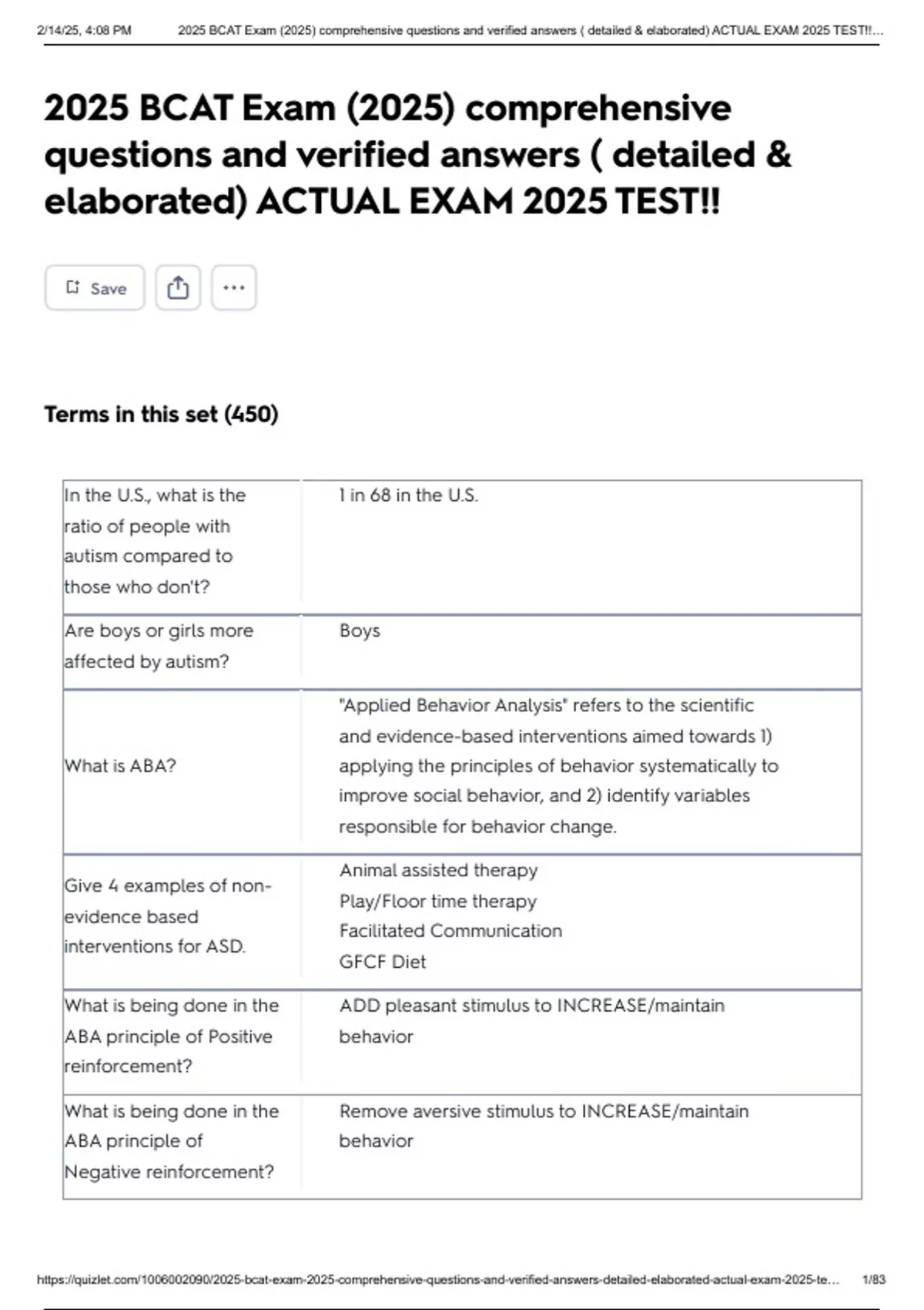 2025 BCAT Exam (2025) comprehensive questions and verified answers ...