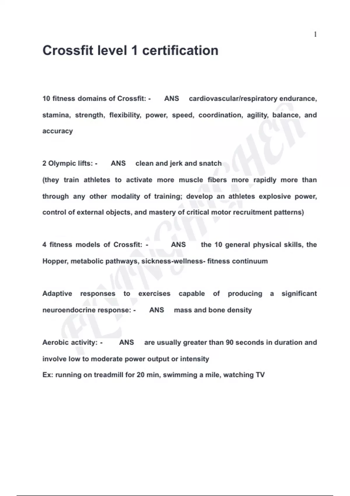 Crossfit level 1 certification QUESTIONS & ANSWERS 2025 ( A+ GRADED 100 ...