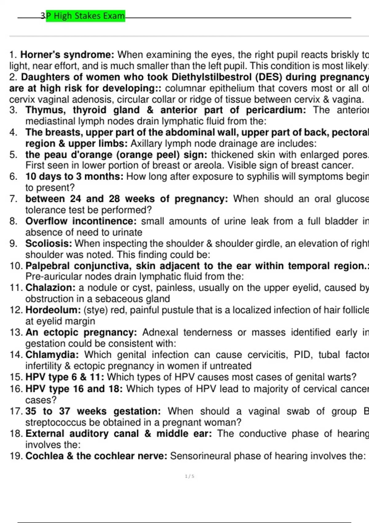 Apea 3p high stakes exam study guide qs & ans to pass the exam (), 100% ...
