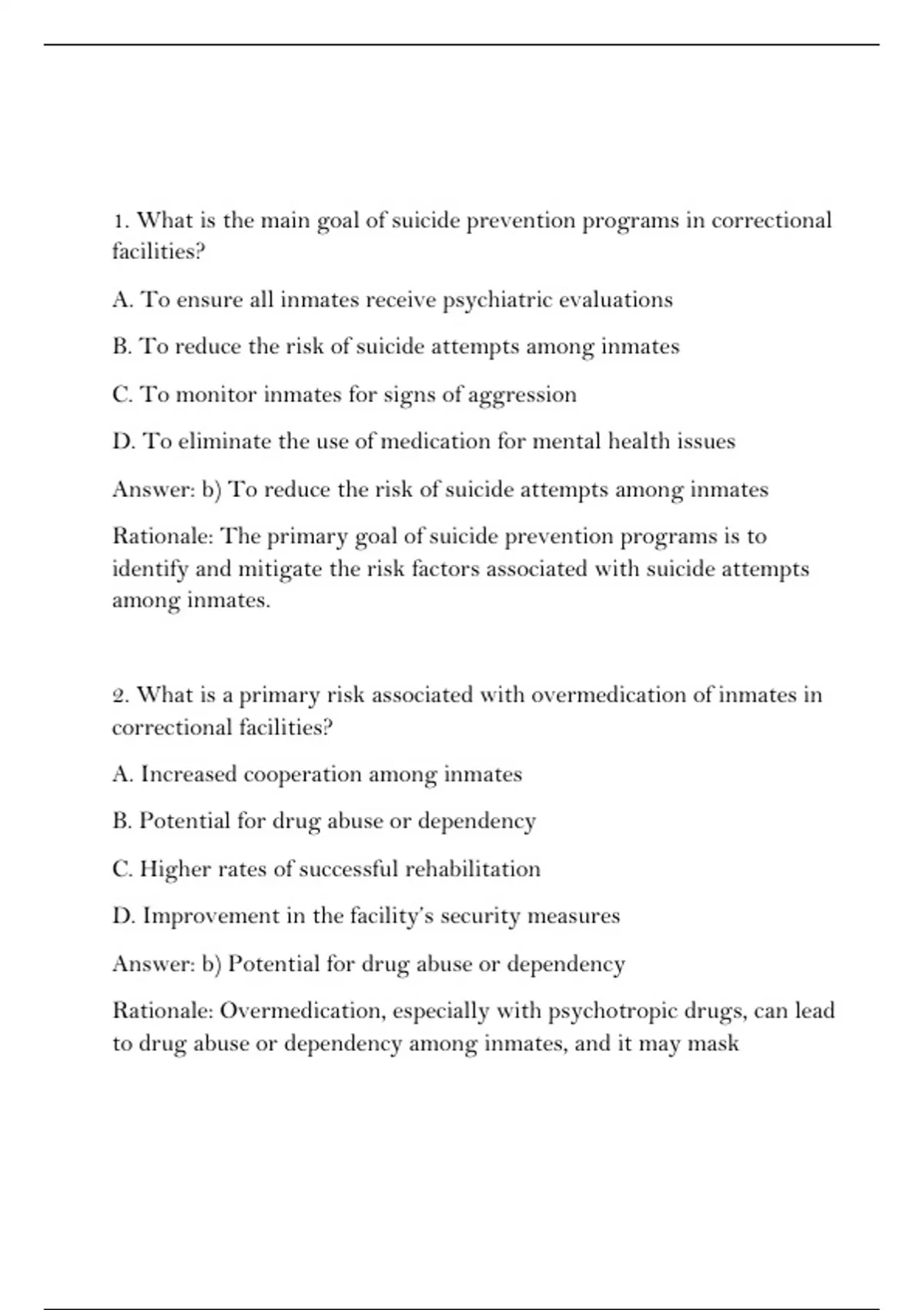 CCHP-MH Practice Questions with Full Explanations and Verified Answers ...