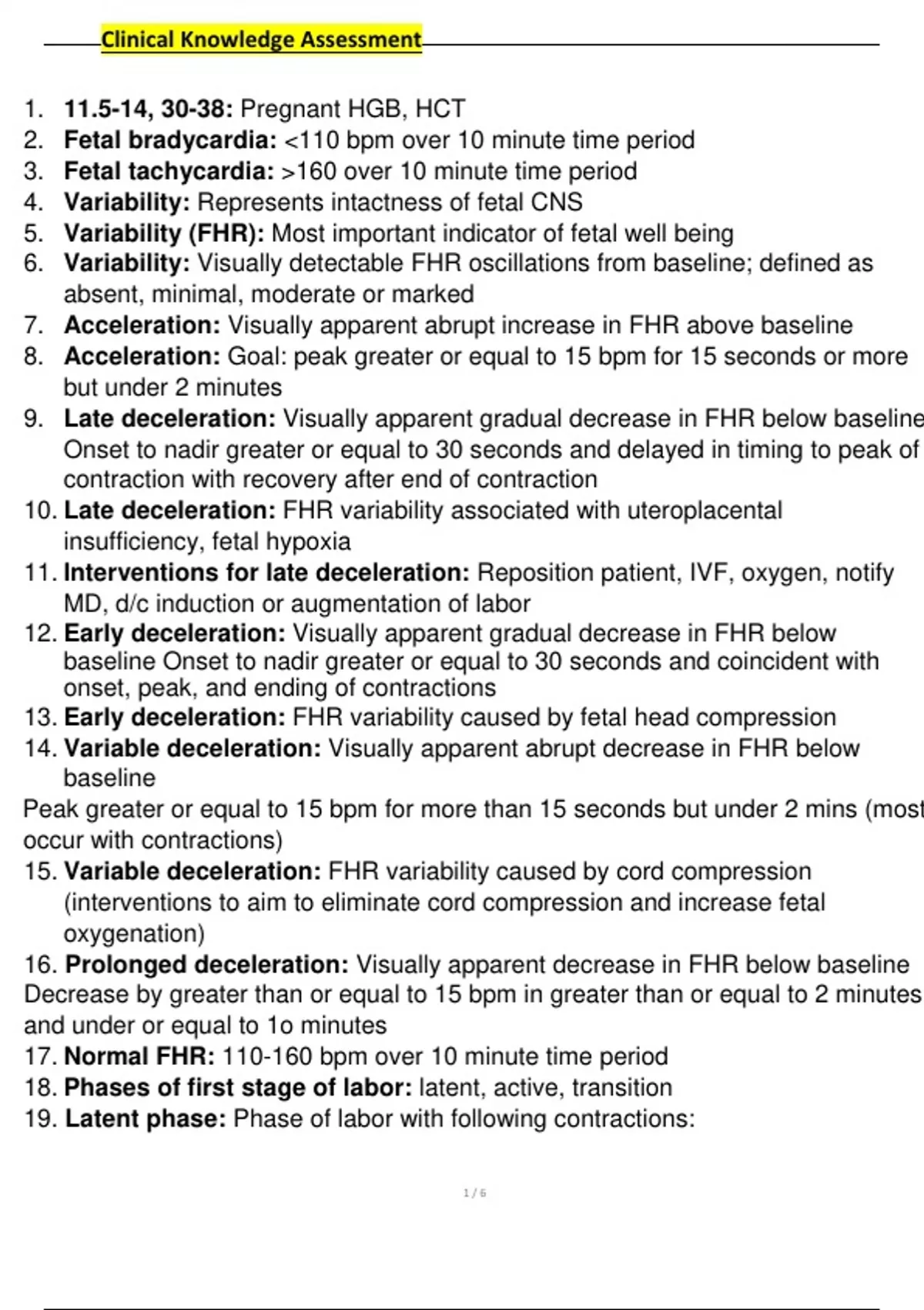 Clinical Knowledge Assessment Exam 1 with verified questions and ...