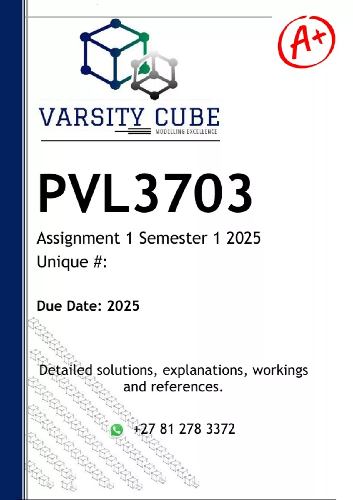 PVL3703 Assignment 1 (DETAILED ANSWERS) Semester 1 2025 - DISTINCTION ...