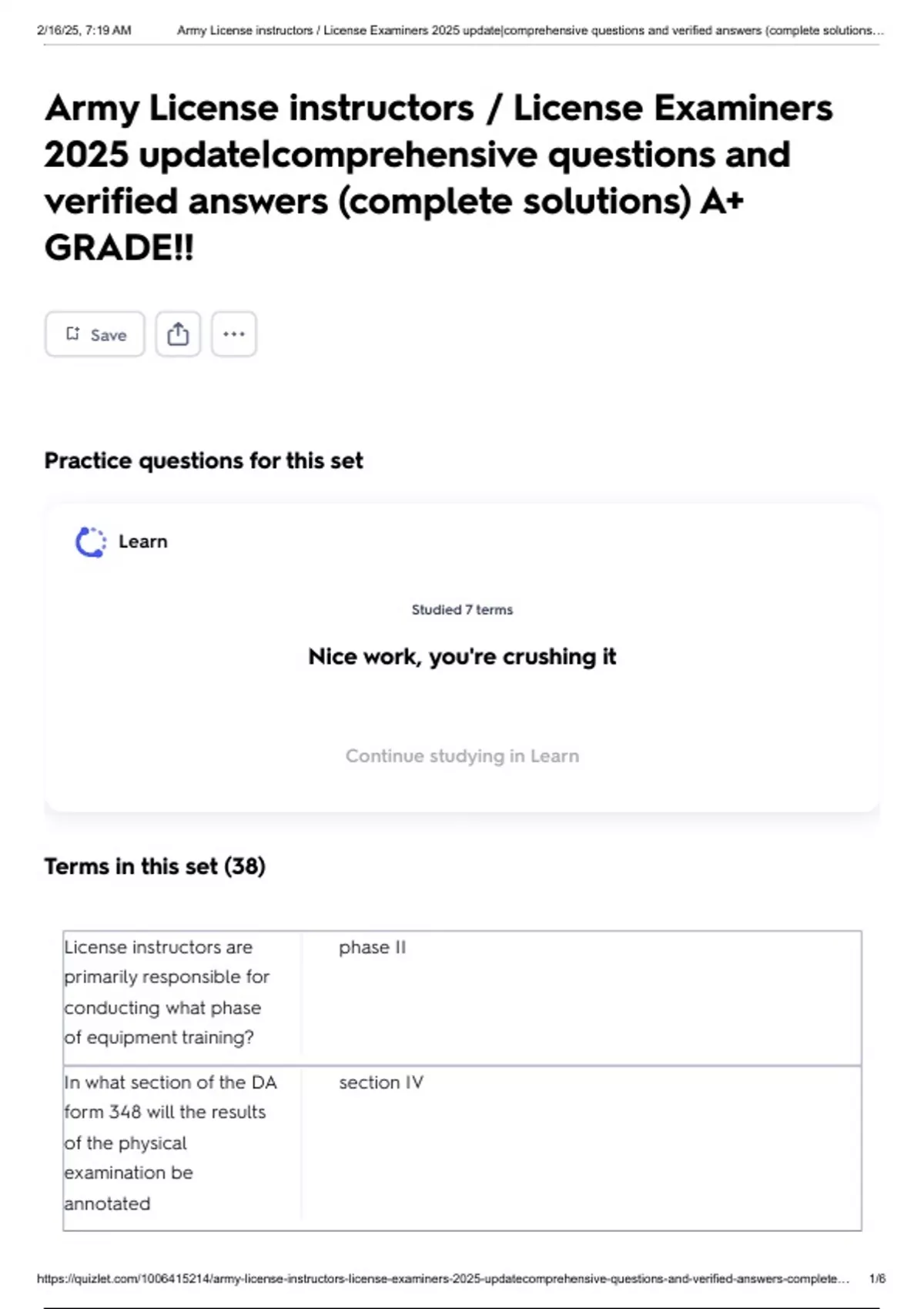 Army License instructors / License Examiners 2025 update|comprehensive ...