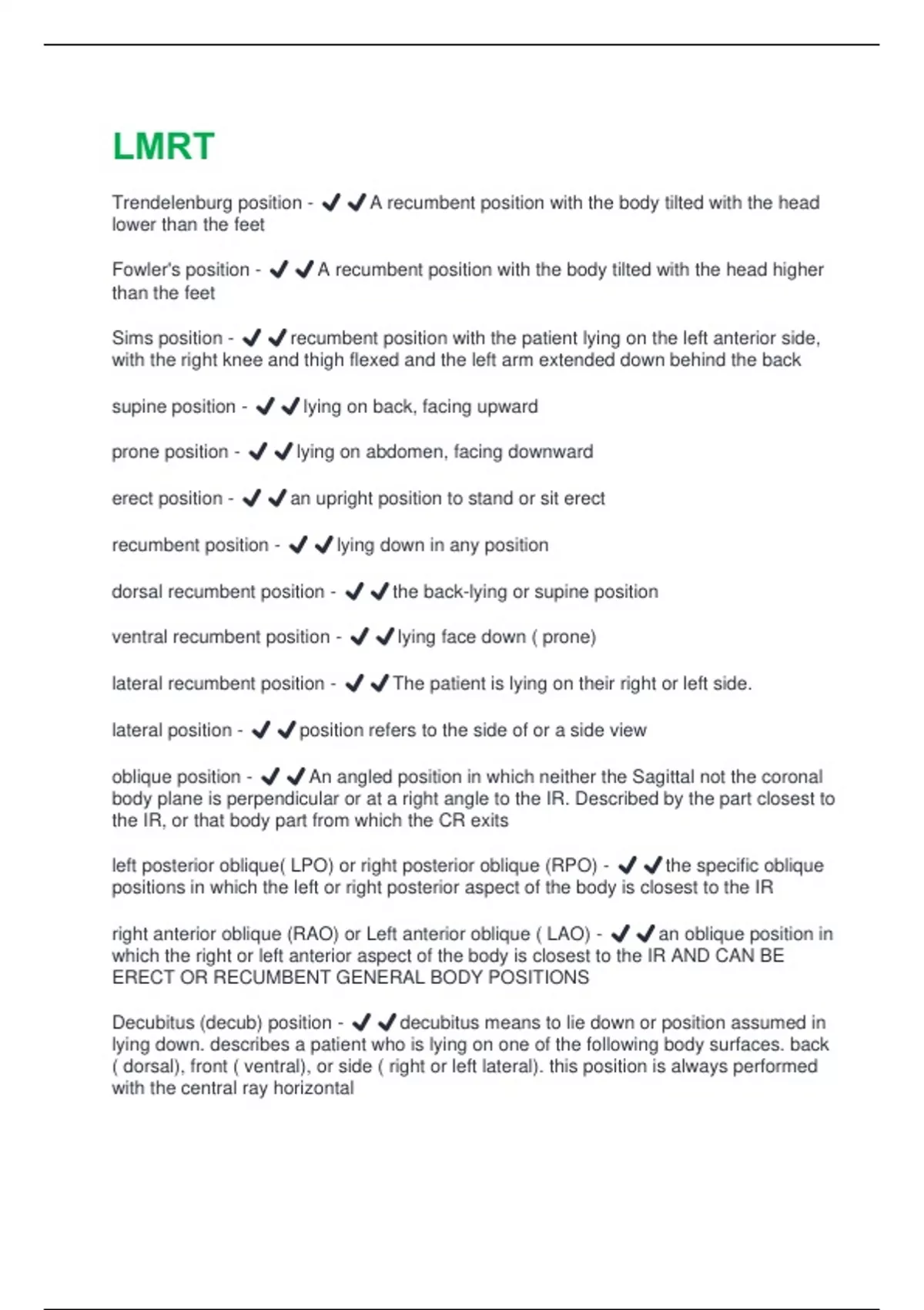 LMRT QUESTIONS & ANSWERS SCORED A+ - LMRT - Stuvia UK