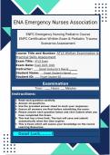 ENPC 6th Edition Final ENA Exam Review Emergency Nursing Pediatric ...