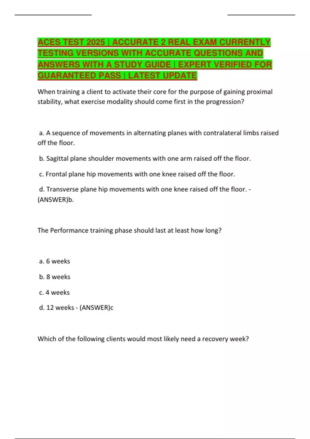 ACES TEST 2025 | ACCURATE 2 REAL EXAM CURRENTLY TESTING VERSIONS WITH ...
