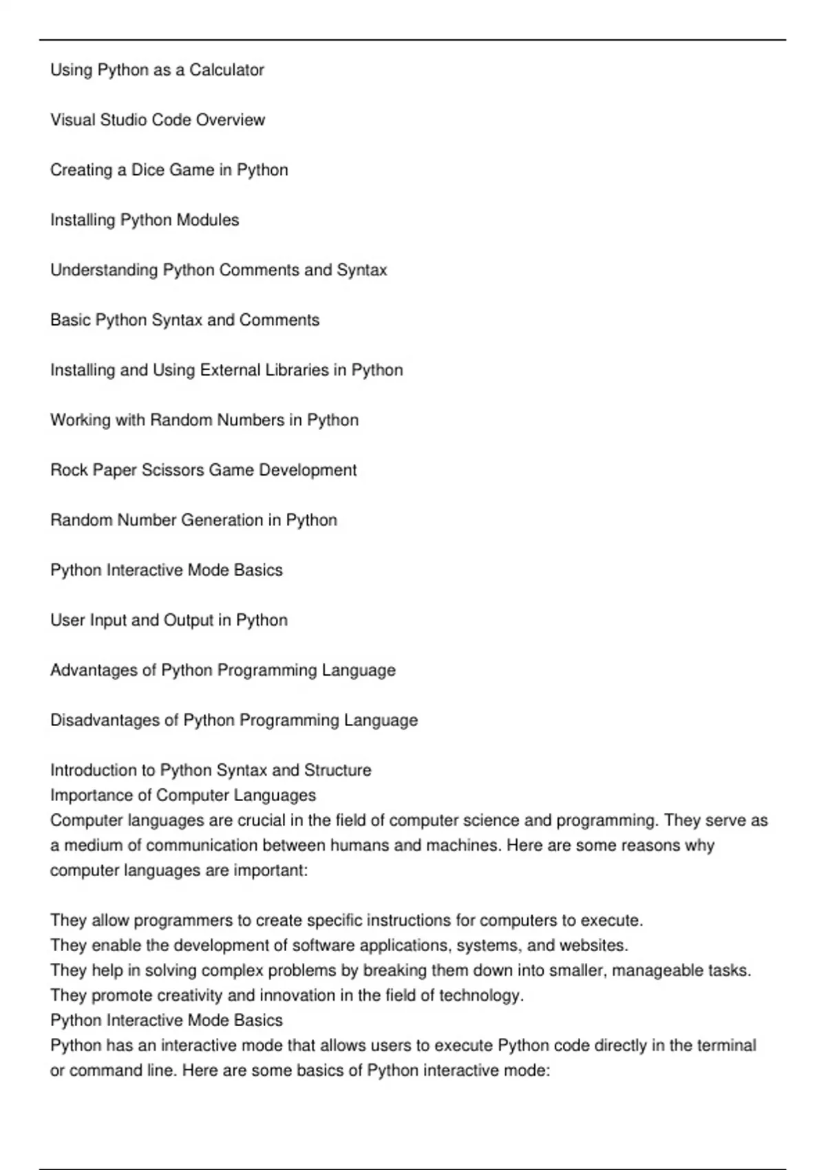 Using Python as a Calculator Visual Studio Code Overview Creating a Dice Game in Python ...