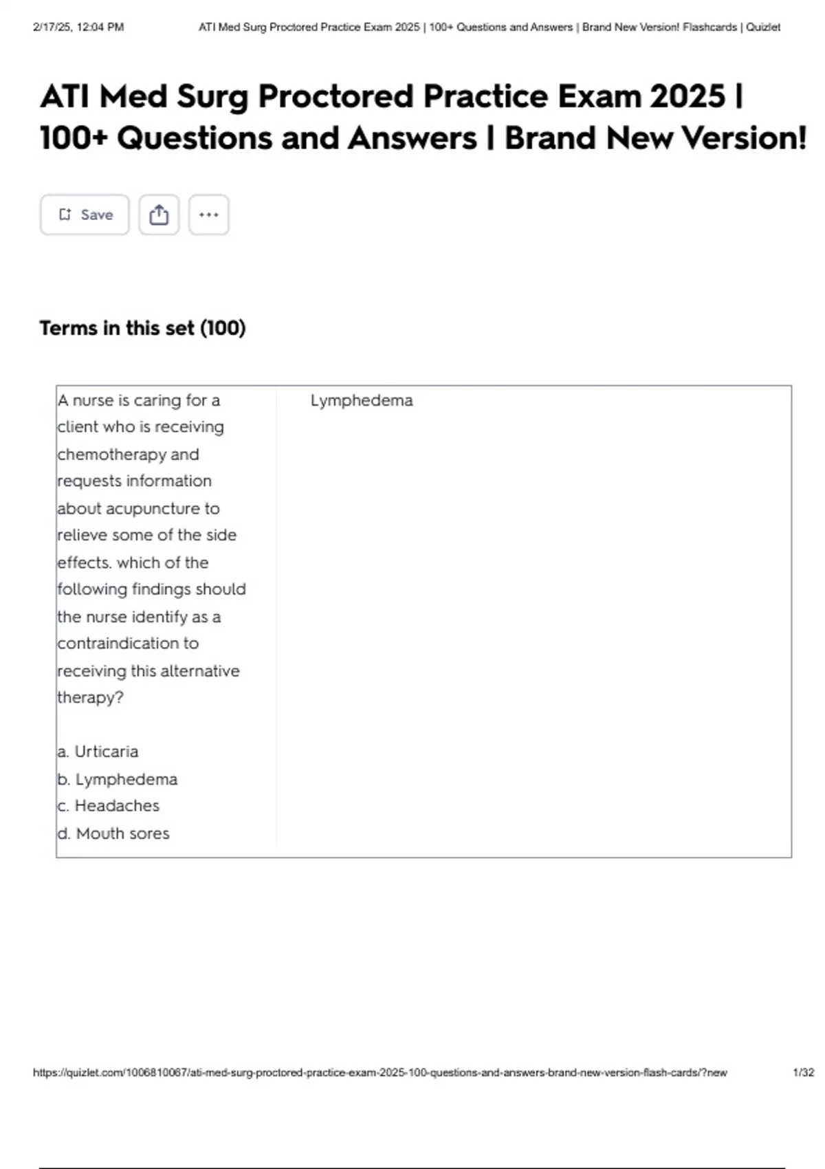 ATI Med Surg Proctored Practice Exam 2025 | 100+ Questions and Answers ...