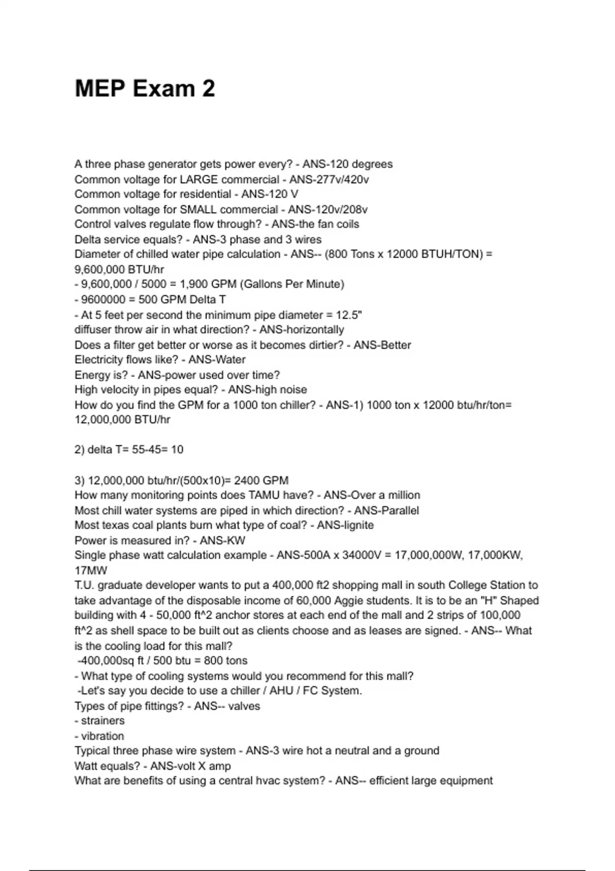 MEP Exam 2 QUESTIONS AND CORRECT DETAILED ANSWERS WITH RATIONALES 2025/ ...