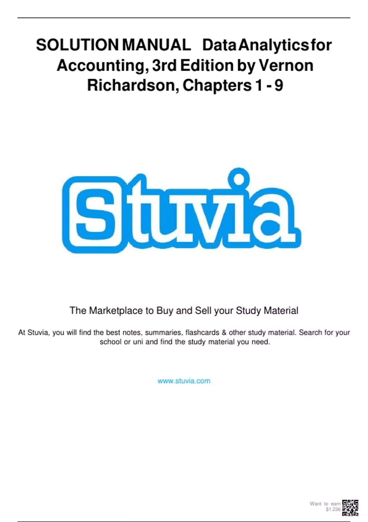 Test Bank For Data Analytics for Accounting 3rd Edition By Vernom ...
