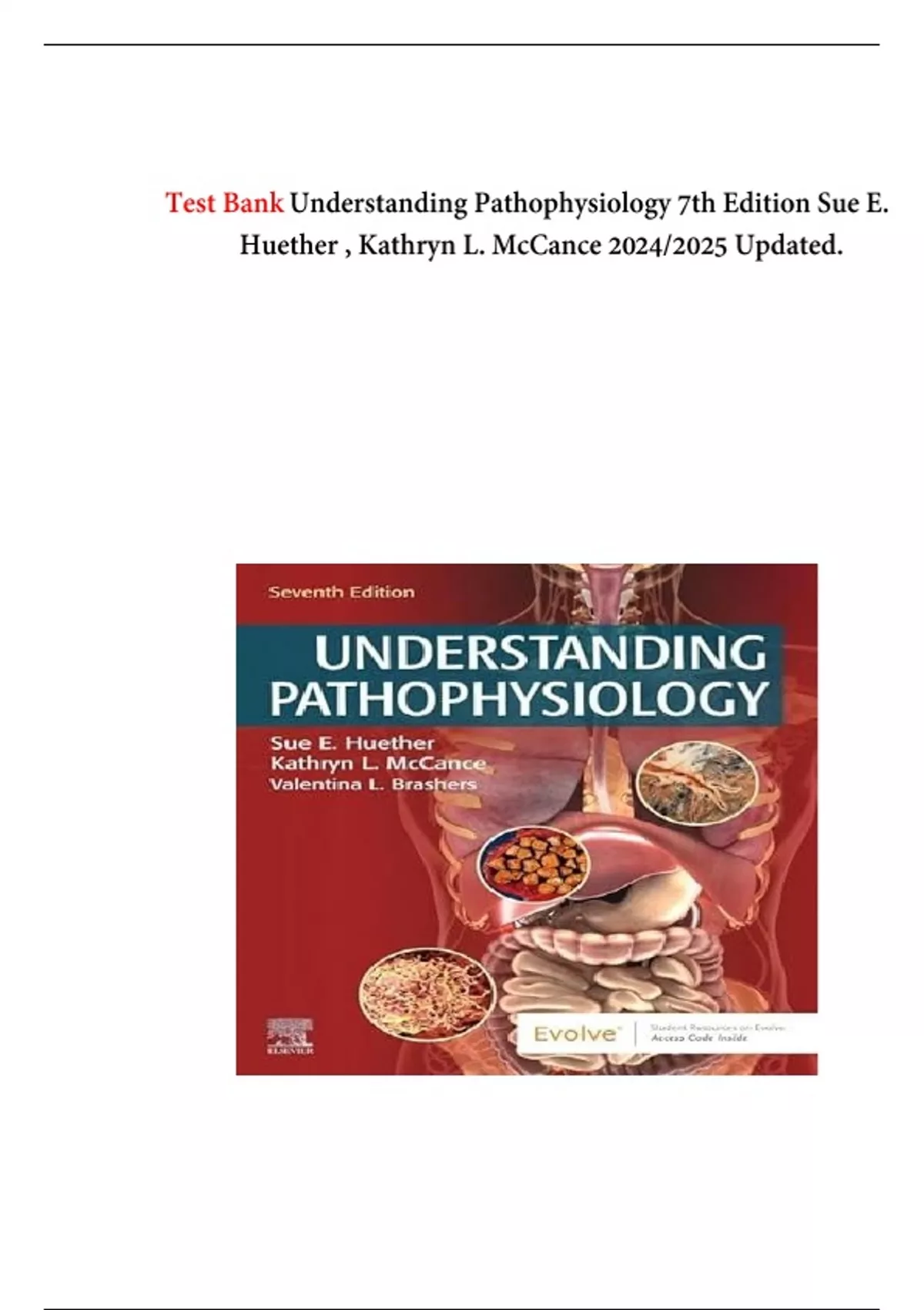 Test Bank Understanding Pathophysiology 7th Edition Sue E. Huether ...