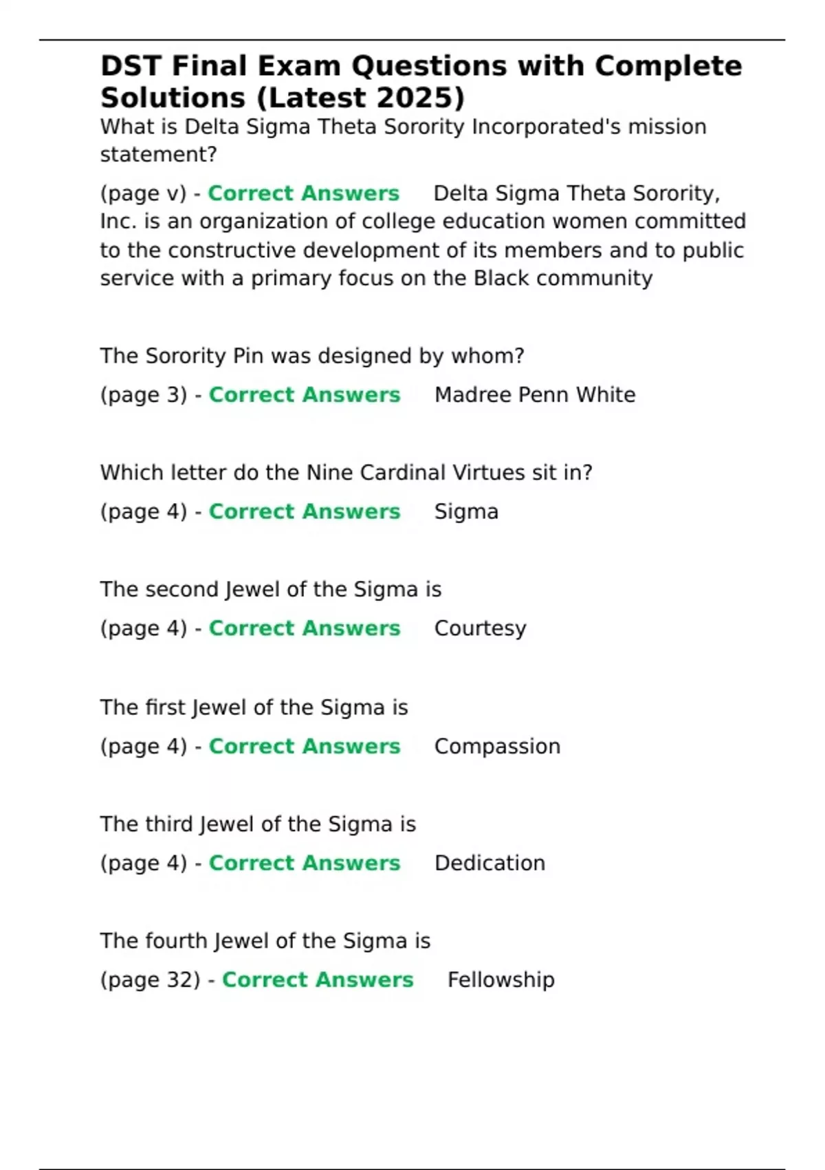 DST Final Exam Questions with Complete Solutions (Latest 2025). - Delta ...