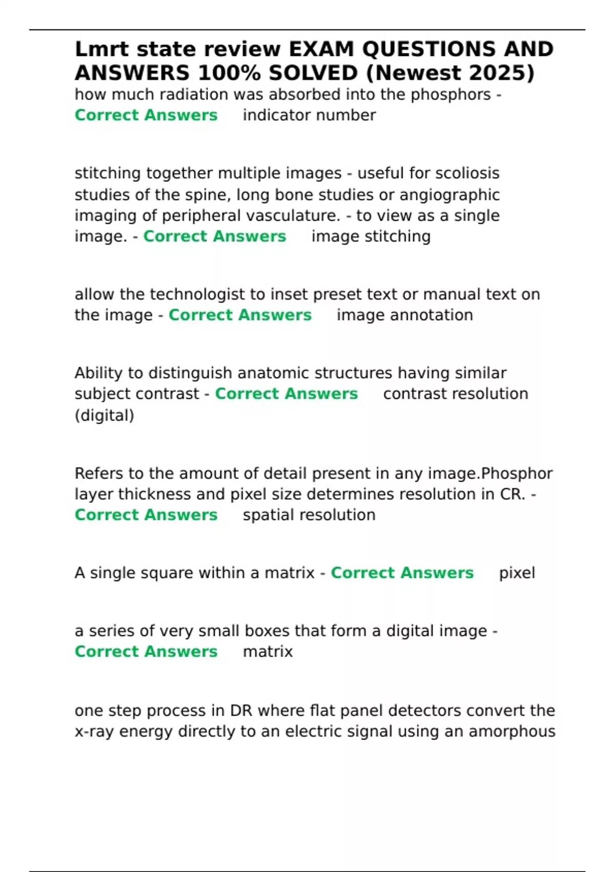 Lmrt state review EXAM QUESTIONS & ANSWERS 100- SOLVED (Newest 2025 ...