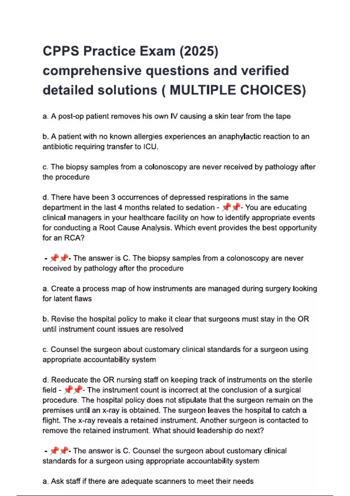 CPPS Practice Exam (2025) comprehensive questions and verified detailed ...