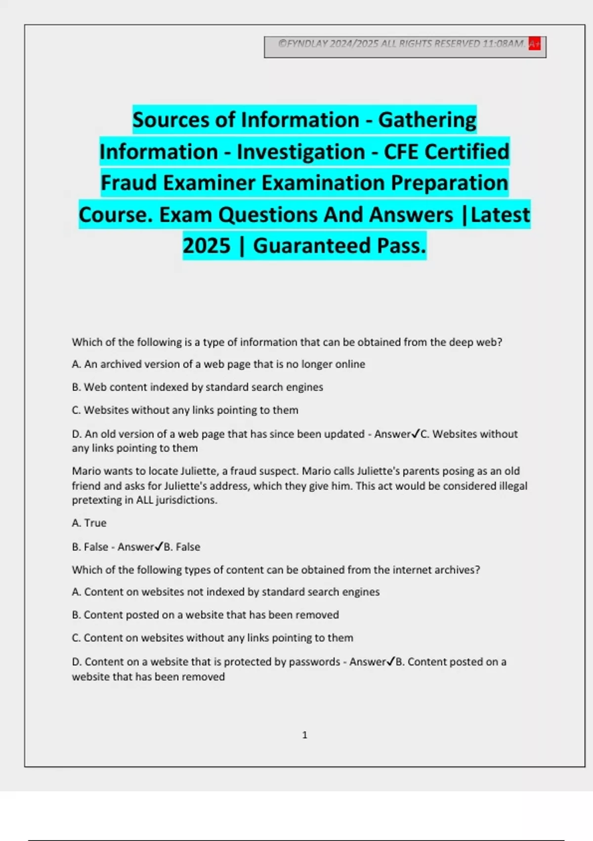 Sources of Information - Gathering Information - Investigation - CFE ...