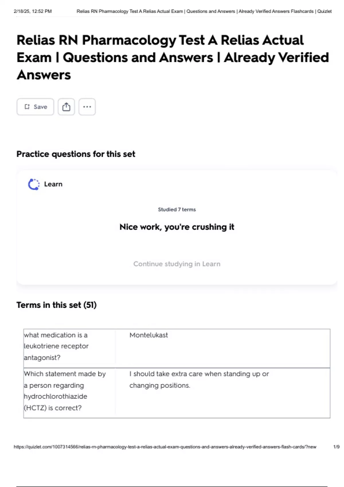 Relias RN Pharmacology Test A Relias Actual Exam | Questions and ...