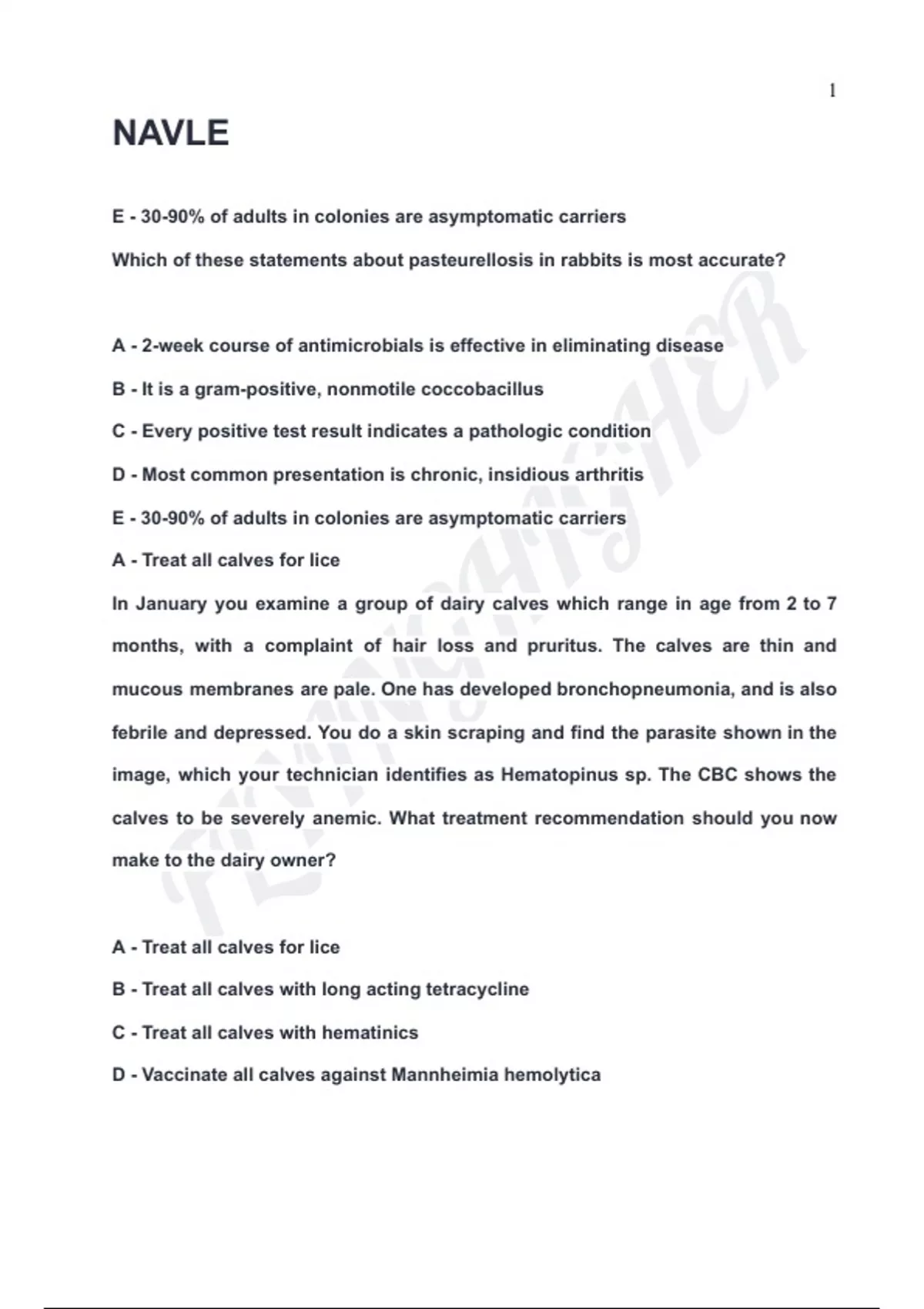 NAVLE QUESTIONS & ANSWERS 2025 ( A+ GRADED 100% VERIFIED) - NAVLE ...