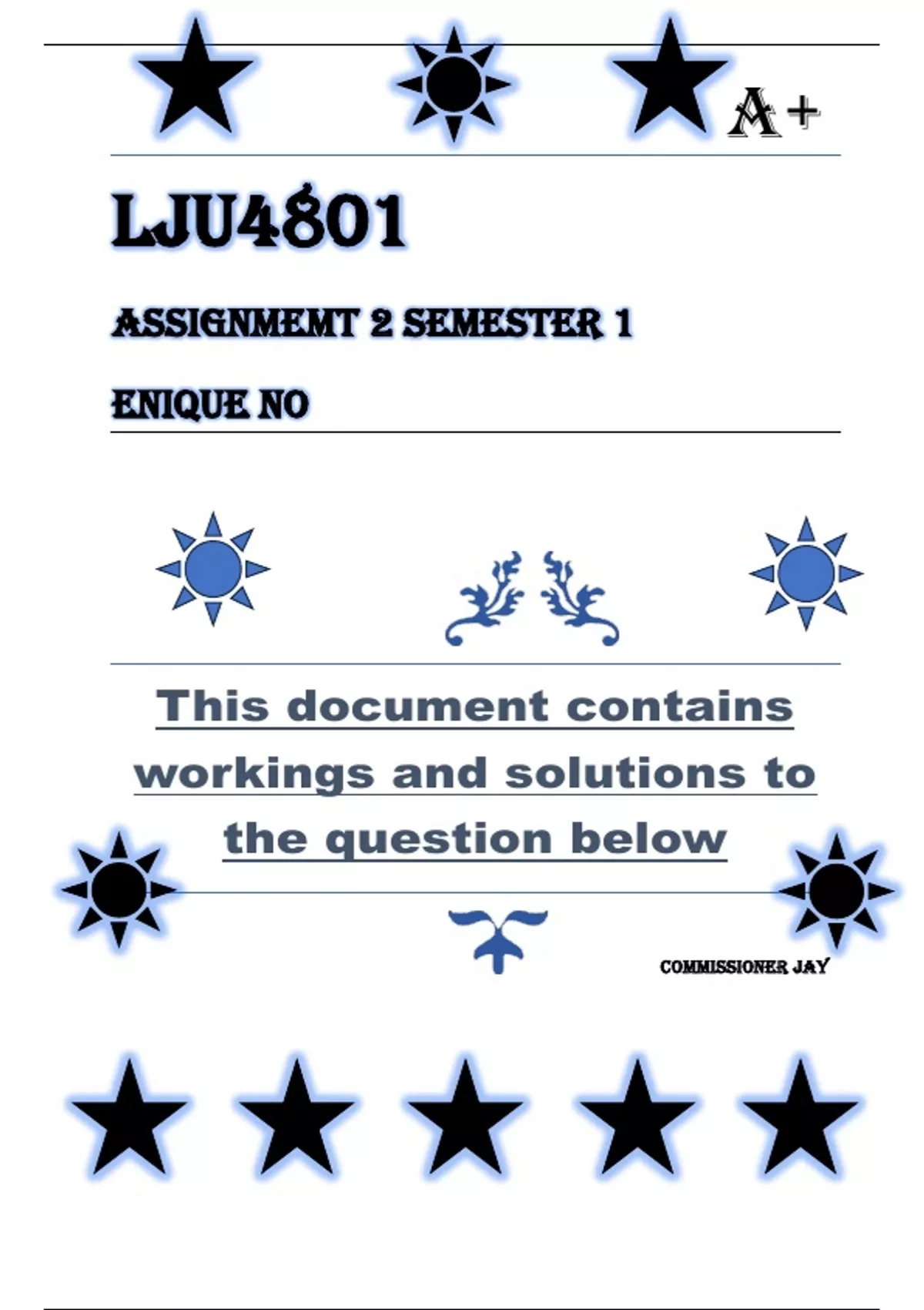 LJU4801 Assignment 2 (COMPLETE ANSWERS) Semester 1 2025 - DUE April 2025 - LJU4801 Assignment 2 ...