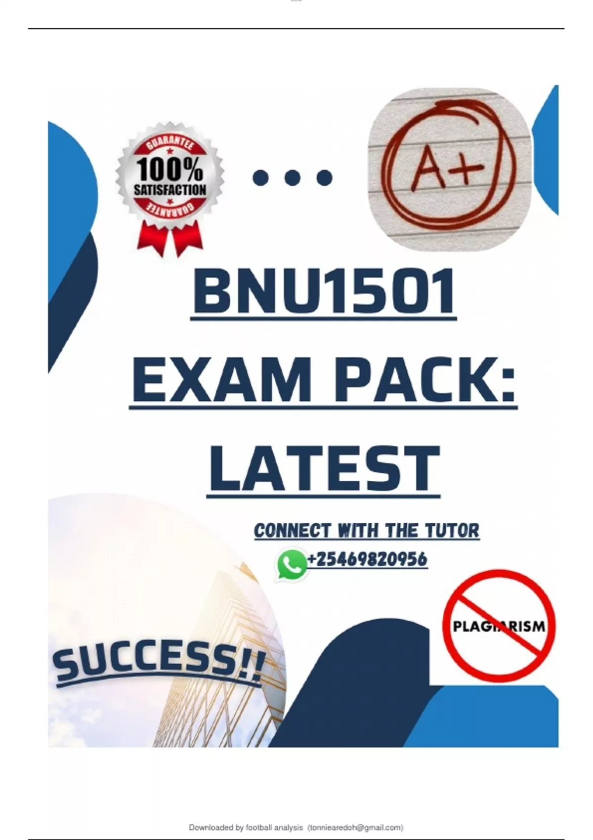 BNU1501 EXAM PACK 2025 [LATEST QUESTIONS AND ANSWERS} - BNU1501 - Stuvia US