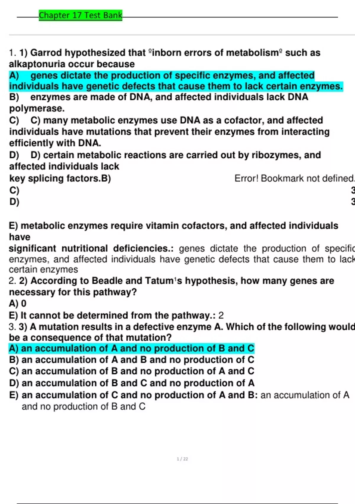 Human biology testbank- 17th edition updated testbank - Human biology ...