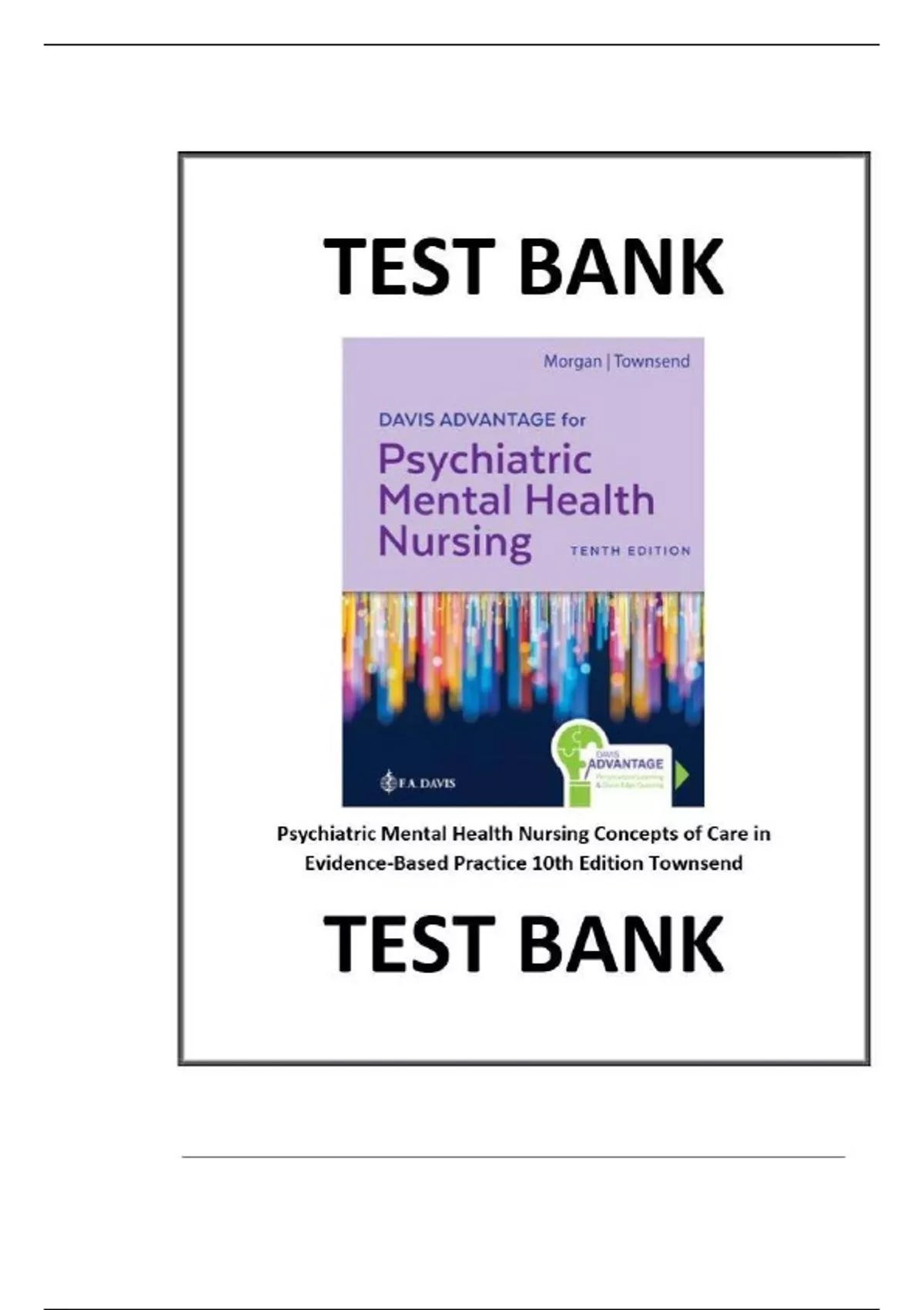 Test Bank for Psychiatric Mental Health Nursing Concepts of Care in ...
