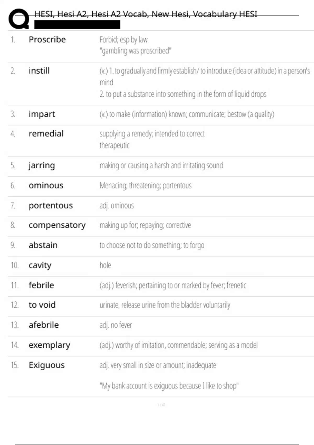 HESI, Hesi A2, Hesi A2 Vocab, New Hesi, Vocabulary HESI (2025 ...