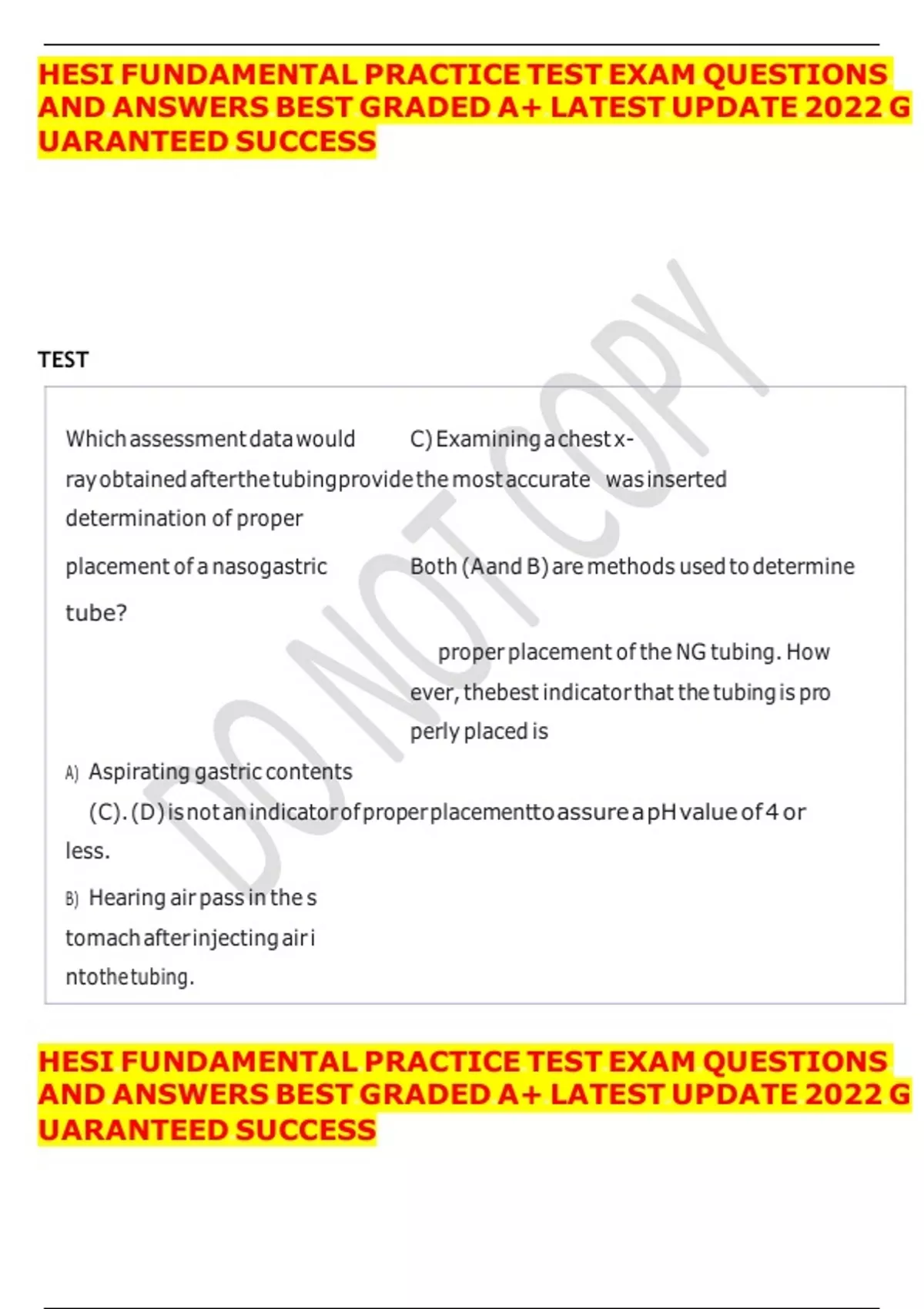Hesi Fundamentals Practice Test Evolve Practice Test ( 202223 latest ...