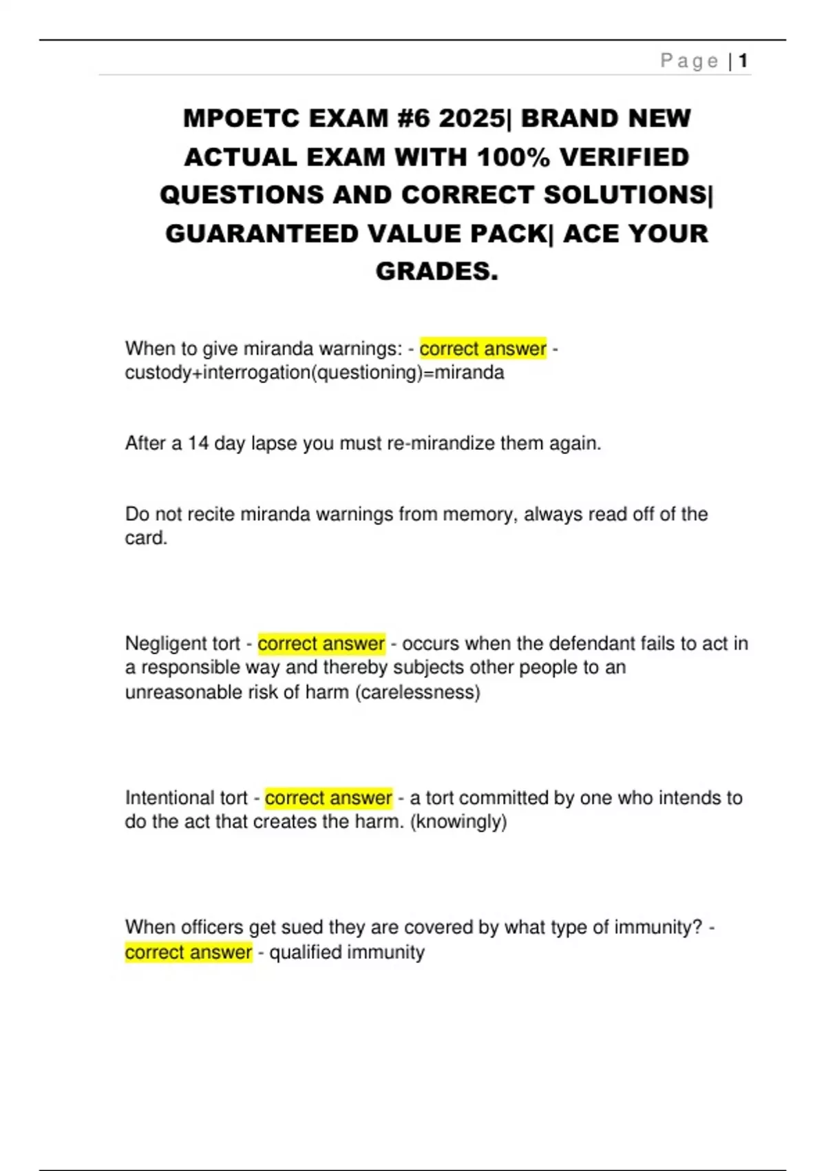 MPOETC EXAM #6 2025| BRAND NEW ACTUAL EXAM WITH 100% VERIFIED QUESTIONS ...