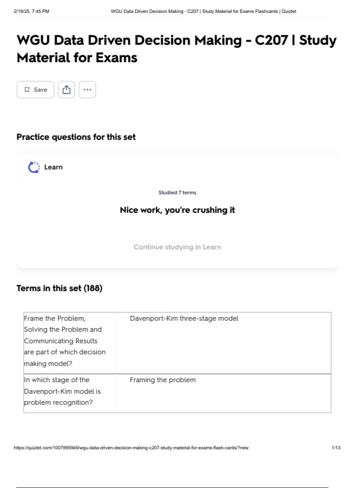 WGU Data Driven Decision Making - C207 | Study Material for Exams - WGU ...