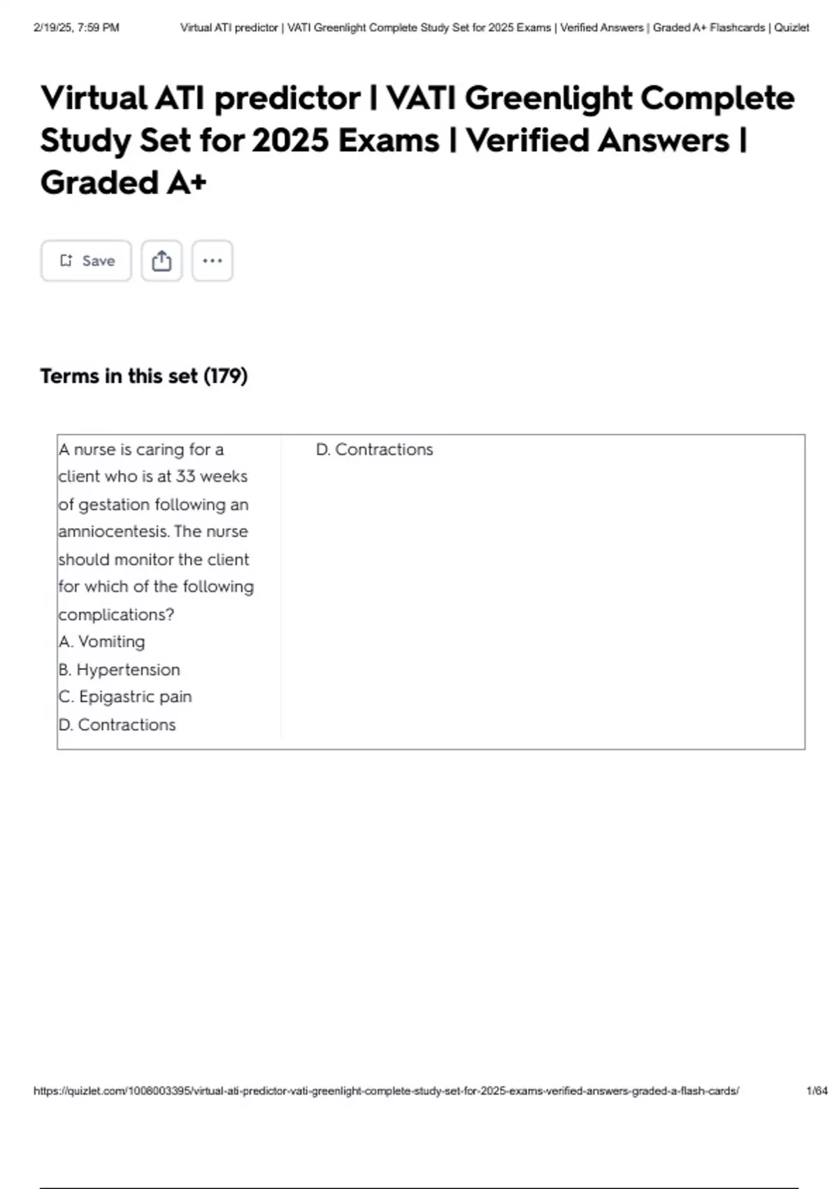Virtual ATI predictor | VATI Greenlight Complete Study Set for 2025 ...