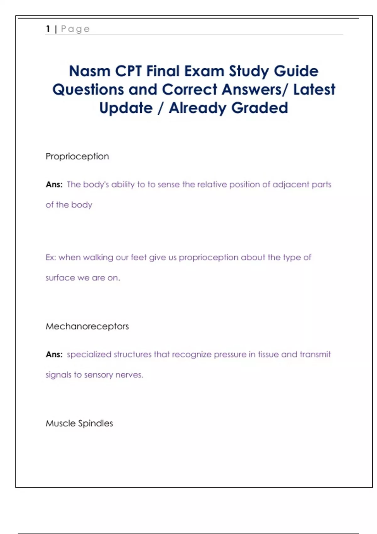 NASM weight loss practice test 1 Questions and Correct Answers/ Latest ...