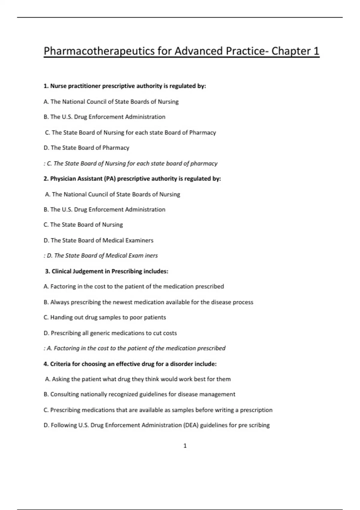 Pharmacotherapeutics for Advanced Practice - Pharmacotherapeutics for ...