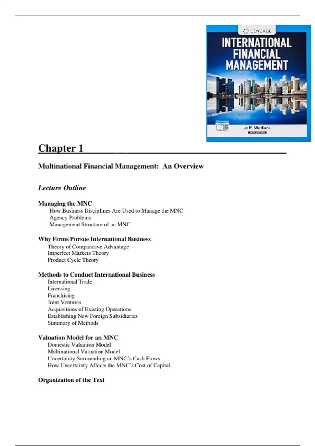 Solution Manual for International Financial Management 14th Edition by Jeff Madura , ISBN ...