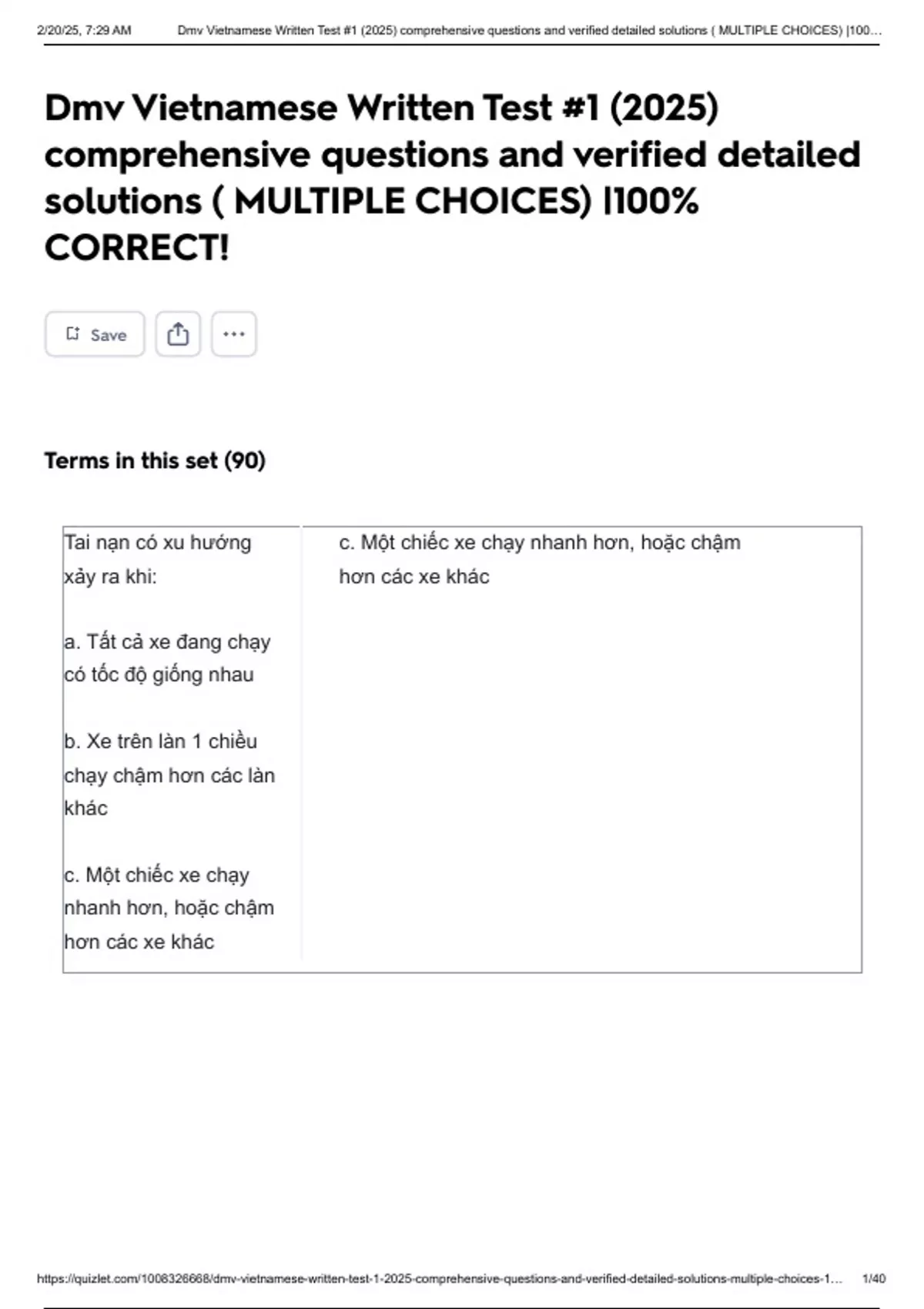 Dmv Vietnamese Written Test #1 (2025) comprehensive questions and ...