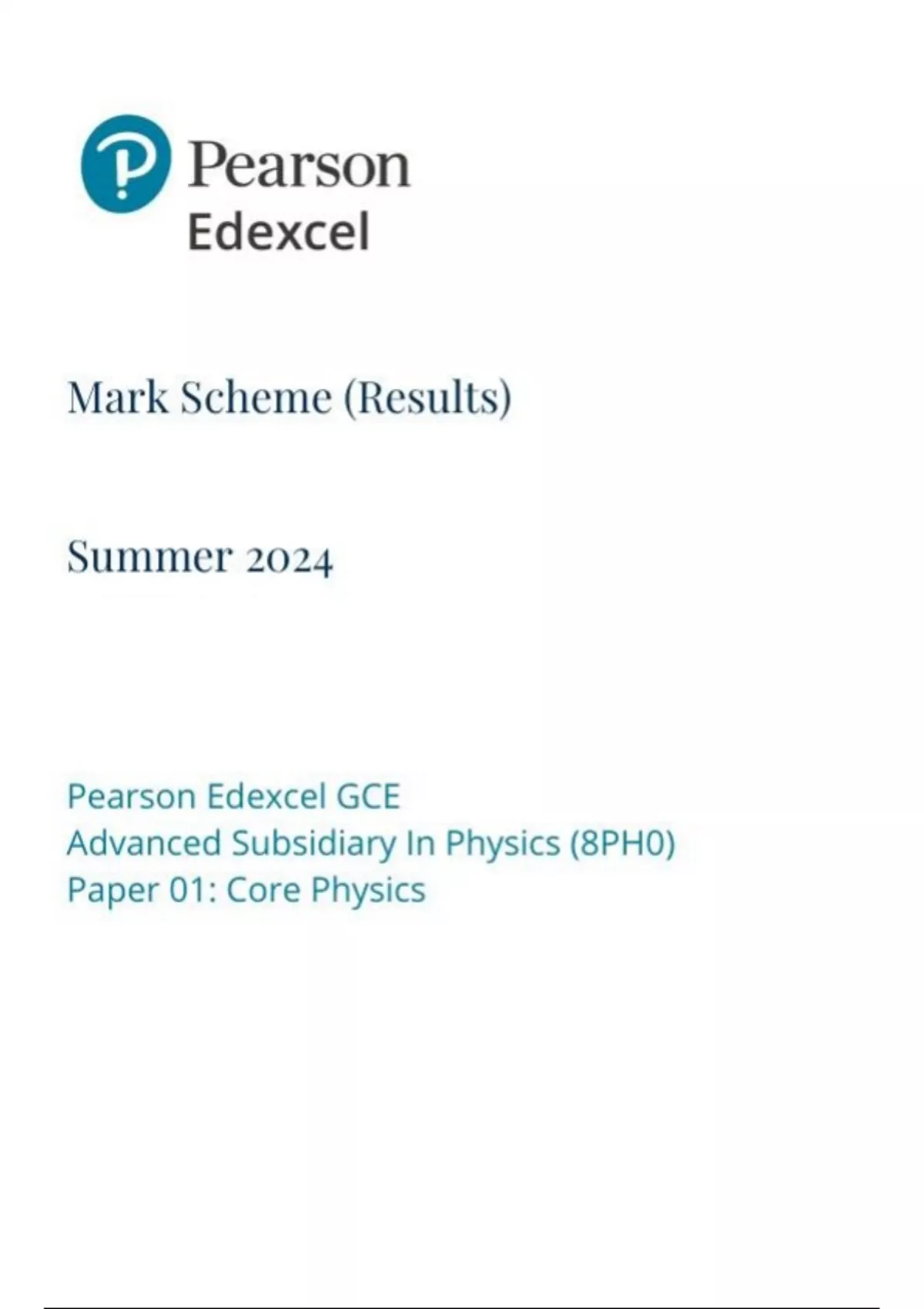 PEARSON EDEXCEL AS LEVEL PHYSICS PAPER 1 AND 2 JUNE 2024 FINAL QUESTION ...