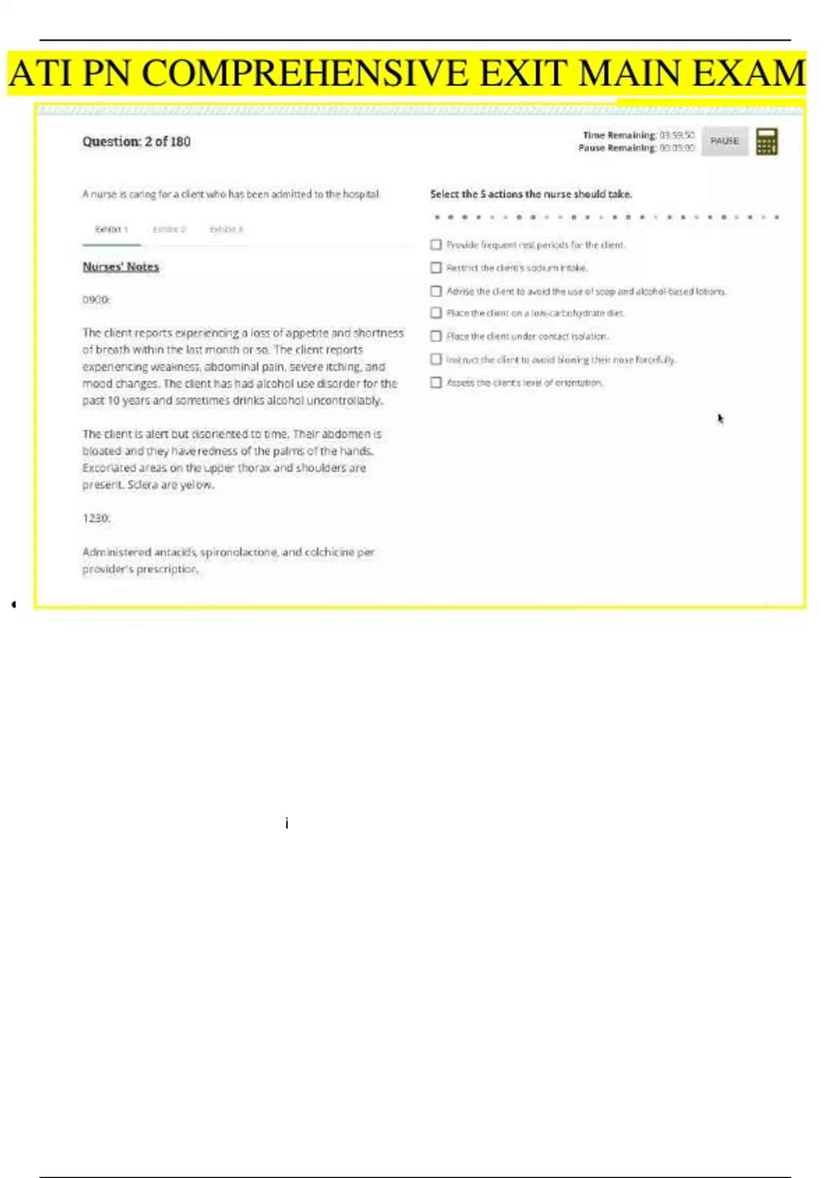 ATI PN COMPREHENSIVE EXIT MAIN EXAM 2025 WITH NGN - ATI PN ...