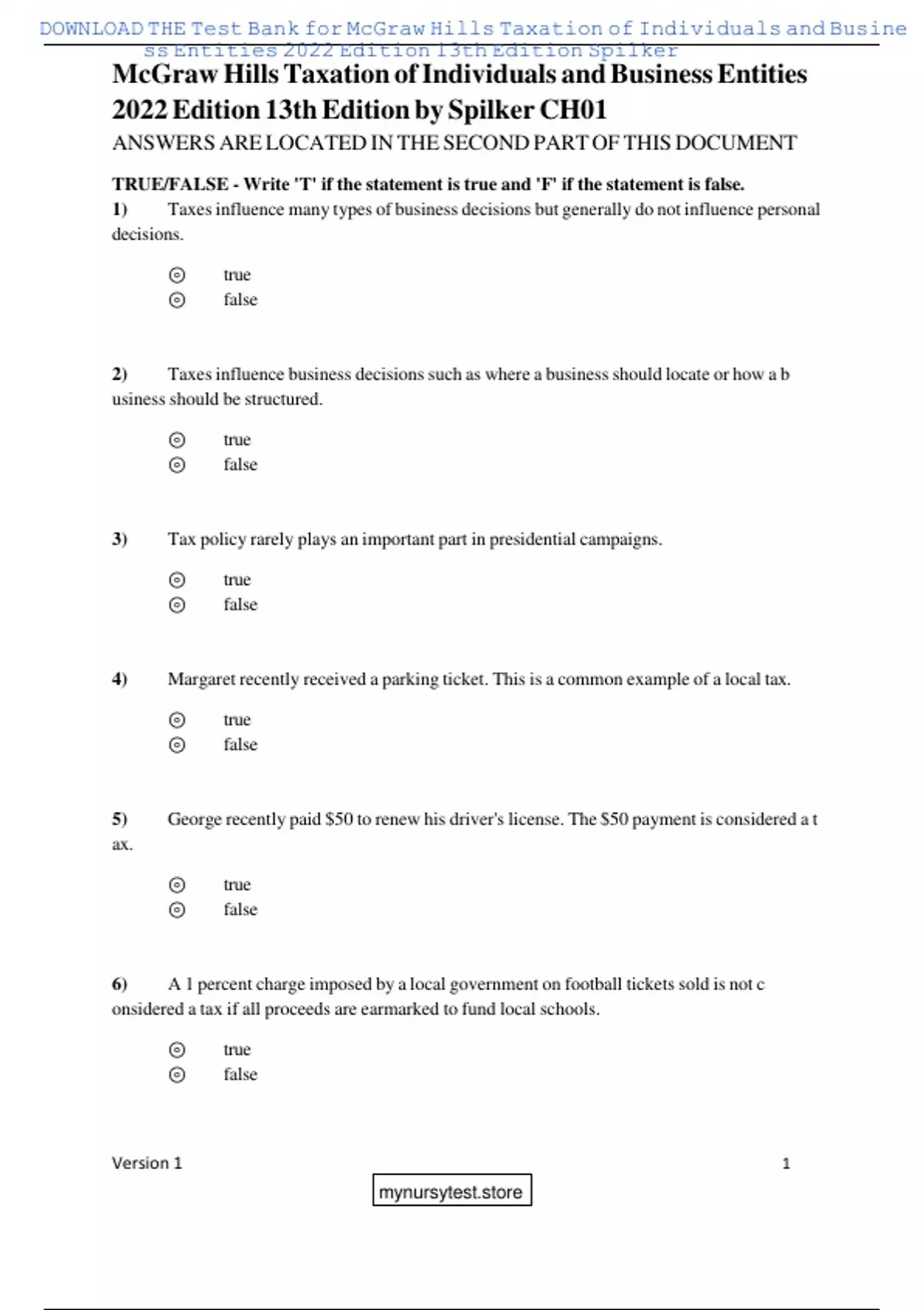 Test Bank for LoBiondo-Wood and Haber’s Nursing Research in Canada, 5th ...