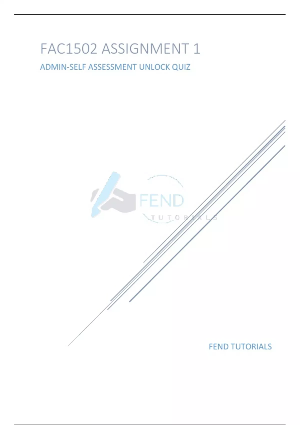 FAC1502 ADMIN ASSESSMENT QUIZ 2025 - Financial Accounting Principles ...