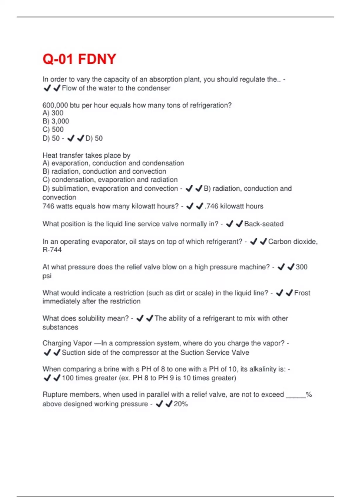 Q-01 FDNY Questions and Answers 100% Solved correctly - Q-01 FDNY - Stuvia US