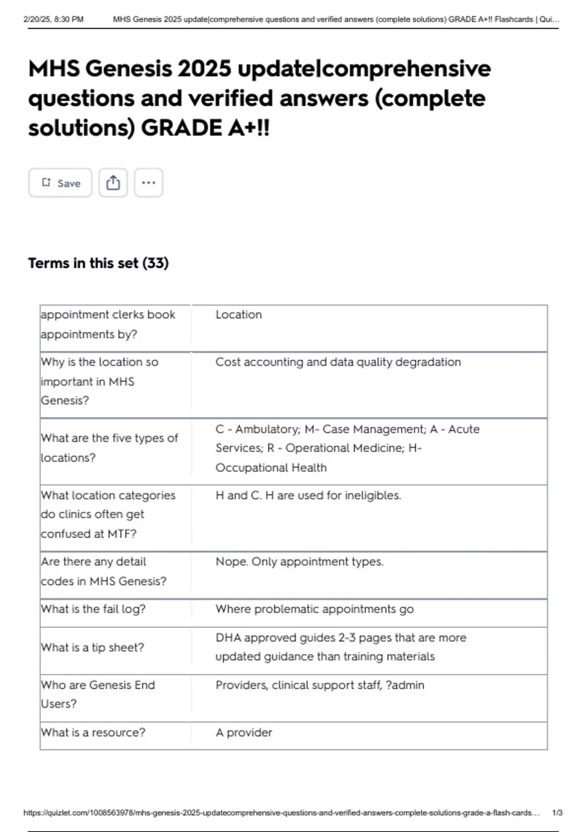 MHS Genesis 2025 update|comprehensive questions and verified answers ...