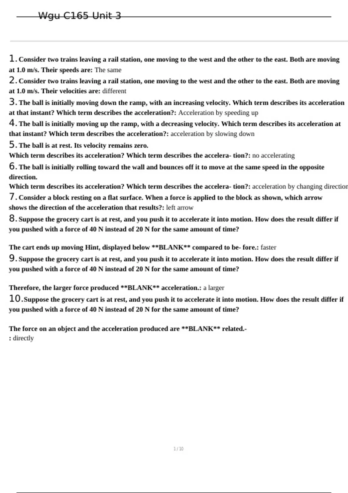 WGU C165 UNIT 3 Questions and Answers 2025 - Wgu C165 - Stuvia US