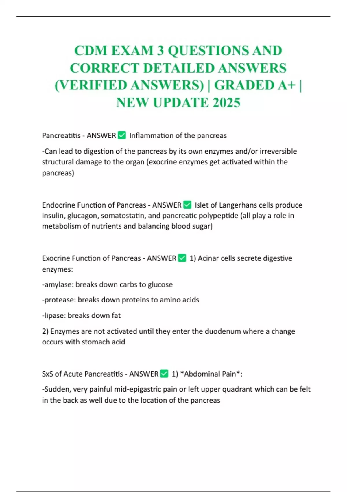 CDM EXAM 3 QUESTIONS AND CORRECT DETAILED ANSWERS (VERIFIED ANSWERS) | GRADED A+ | NEW UPDATE ...