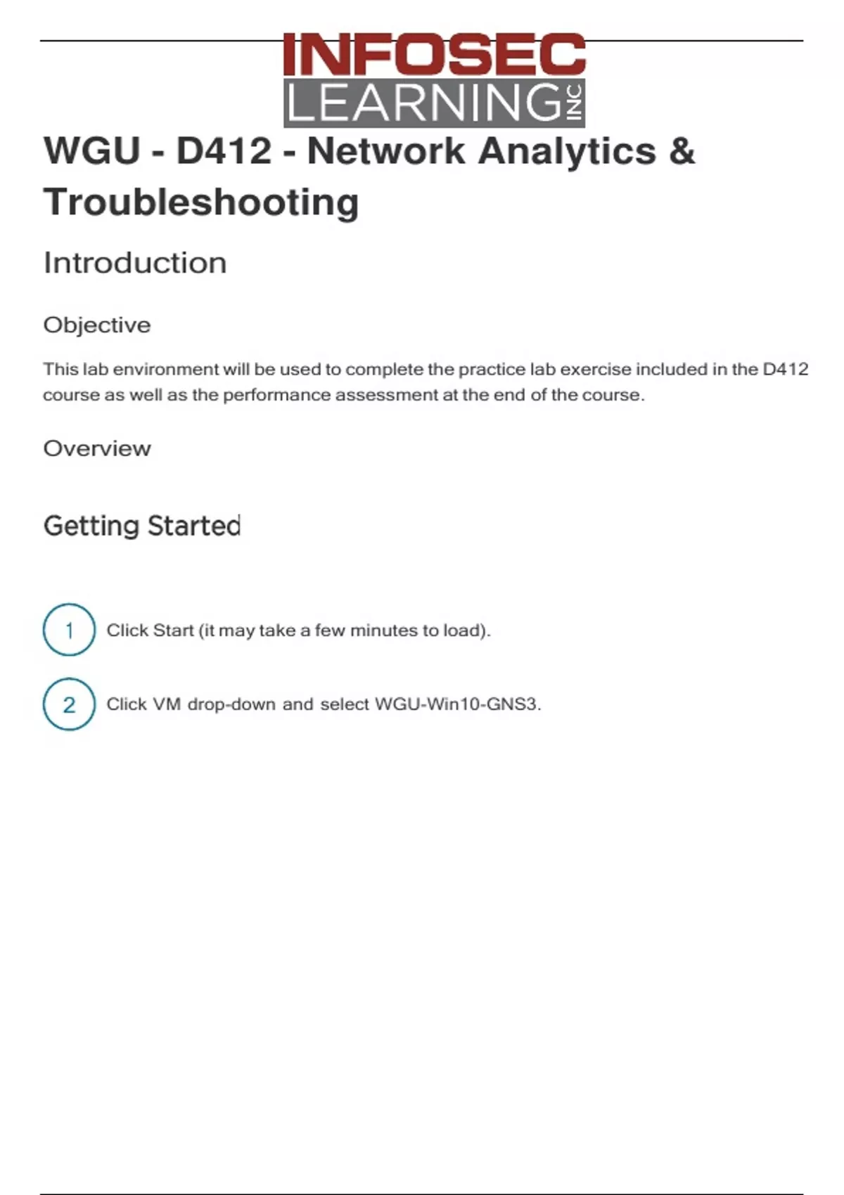 WGU D412 Network Analytics & Troubleshooting lab instructions|2025 ...