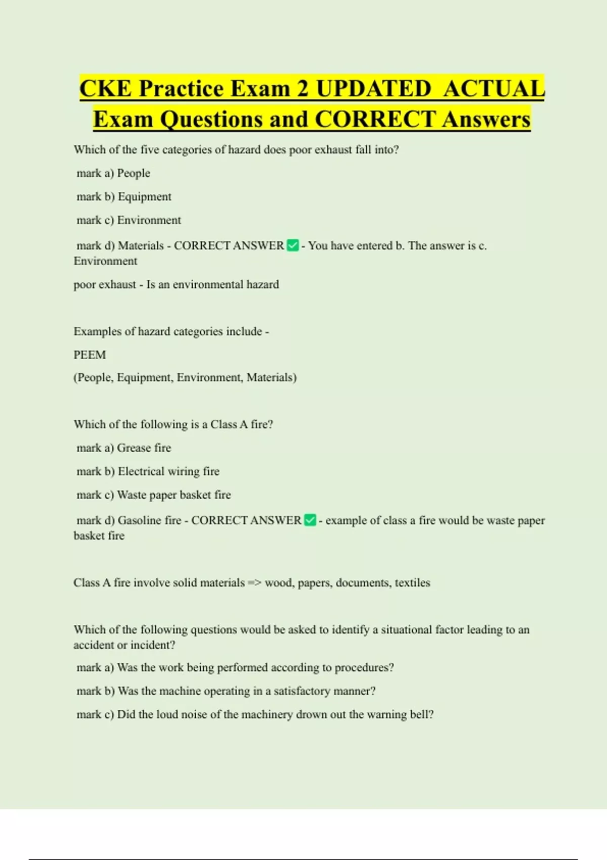 CKE Practice Exam 2 UPDATED ACTUAL Exam Questions and CORRECT Answers ...