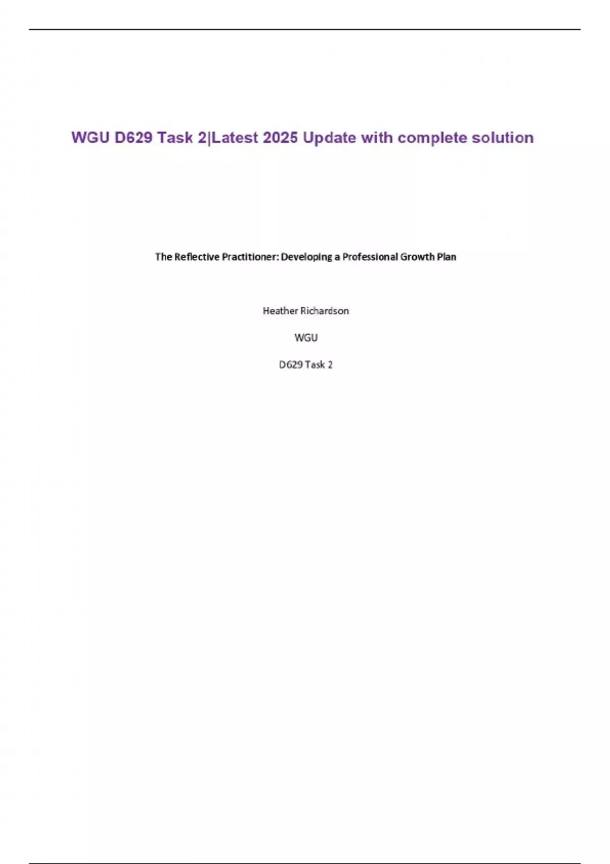 WGU D629 Task 2|Latest 2025 Update with complete solution - D629 ...