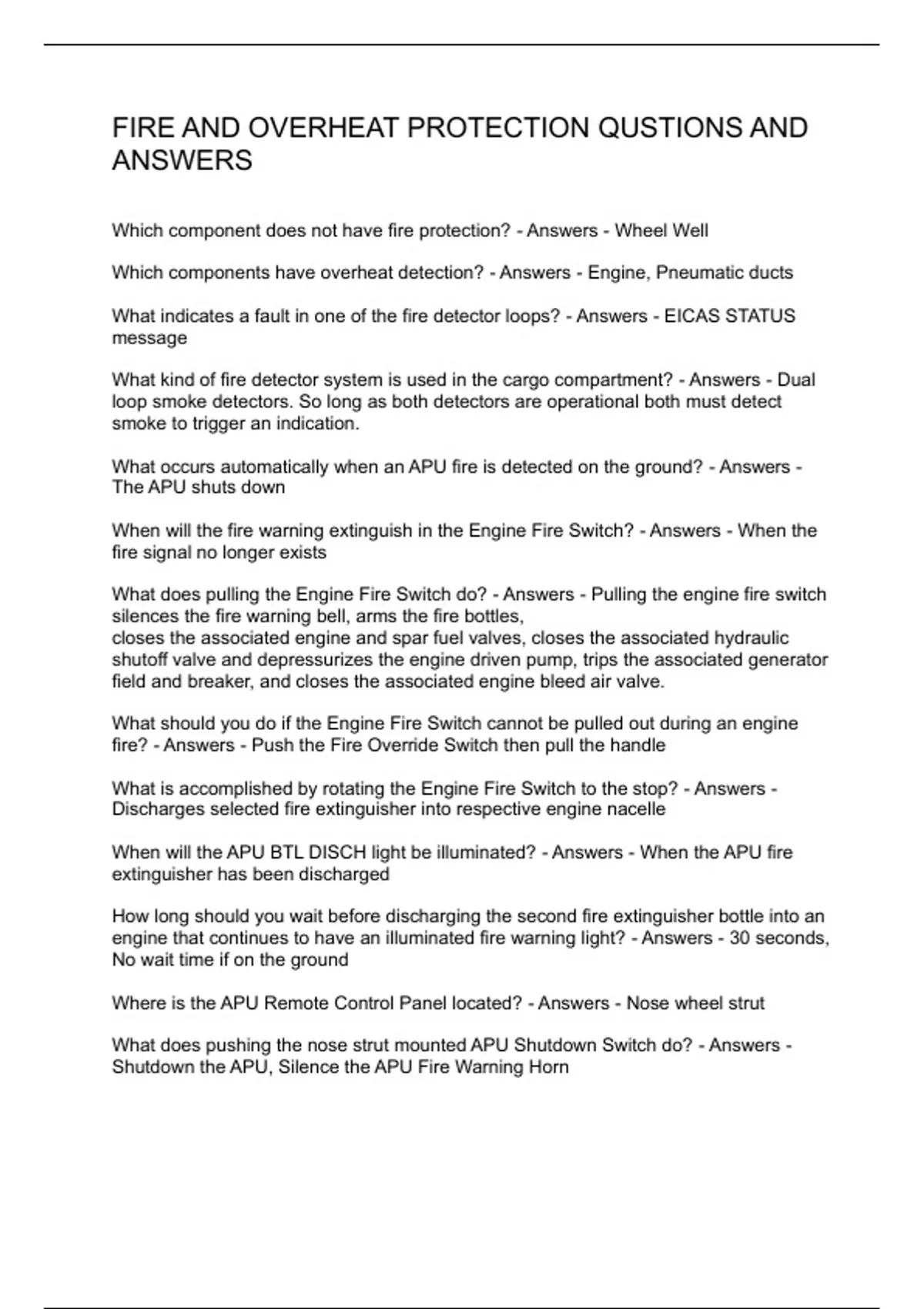 BLOCK X1 1B FIRE/OVERHEAT/SMOKE DETECTION L/ WARNING, AND FIRE ...