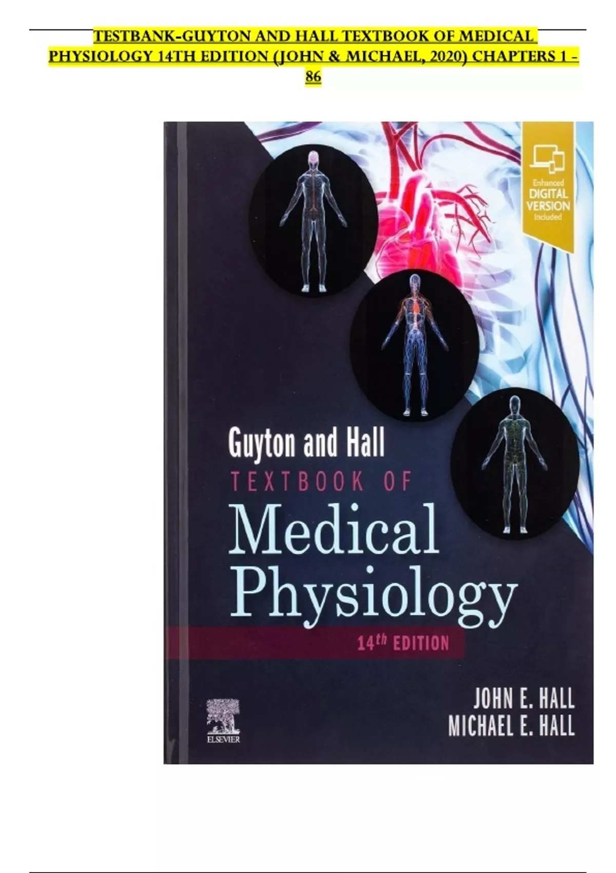 TESTBANK-GUYTON AND HALL TEXTBOOK OF MEDICAL PHYSIOLOGY 14TH EDITION ...