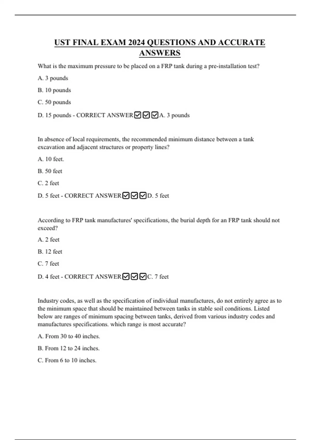 UST FINAL EXAM 2024 QUESTIONS AND ACCURATE ANSWERS - UST - Stuvia US
