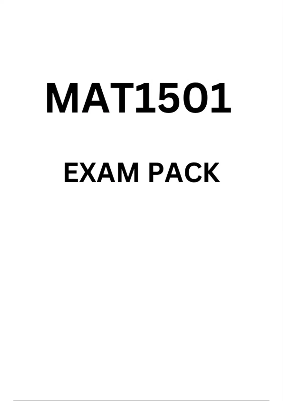 MAT1501 EXAM PACK 2025{DETAILED QUESTIONS AND ANSWERS} - MAT1501 ...