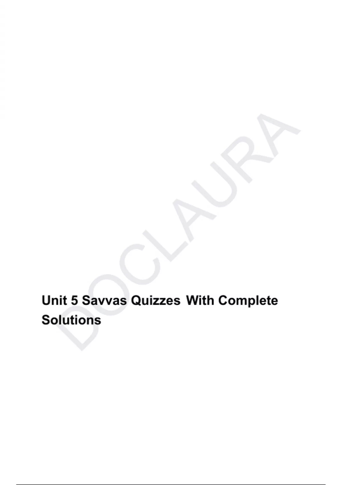 Unit 5 Savvas Quizzes With Complete Solutions - Punnett Squares - Stuvia US
